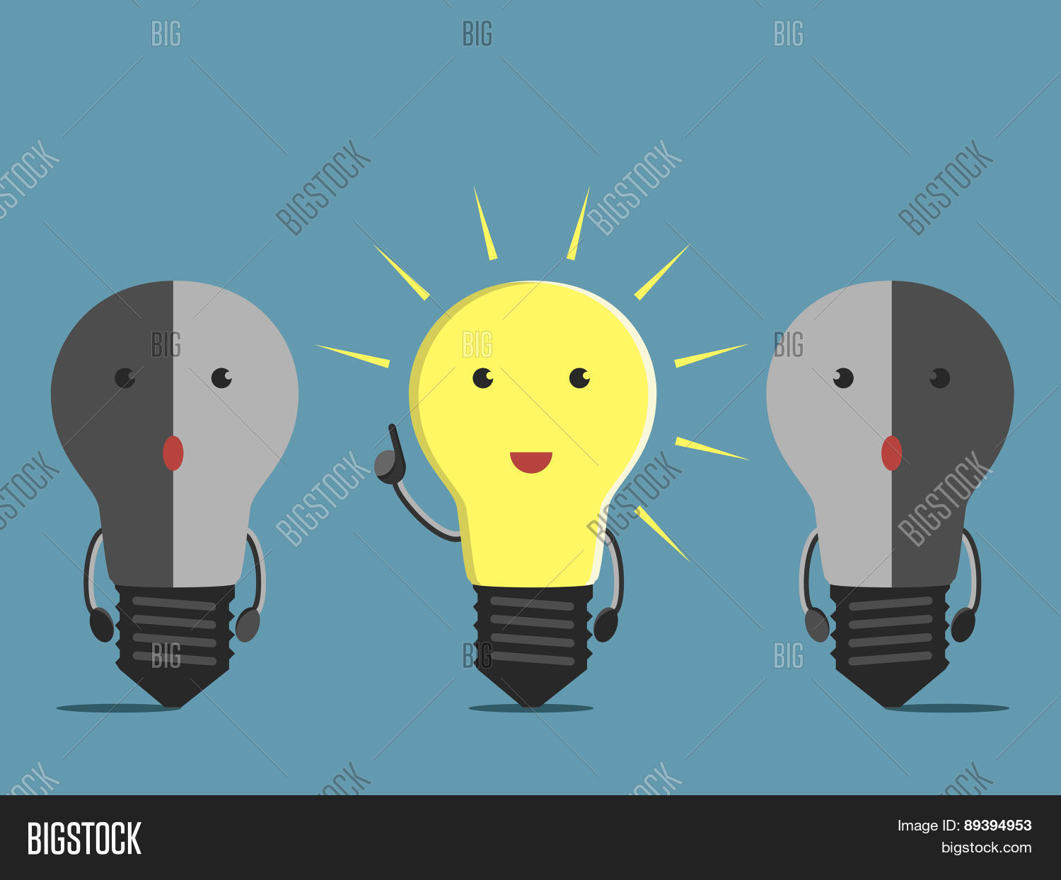 Light Bulb Characters Vector & Photo (Free Trial) | Bigstock
