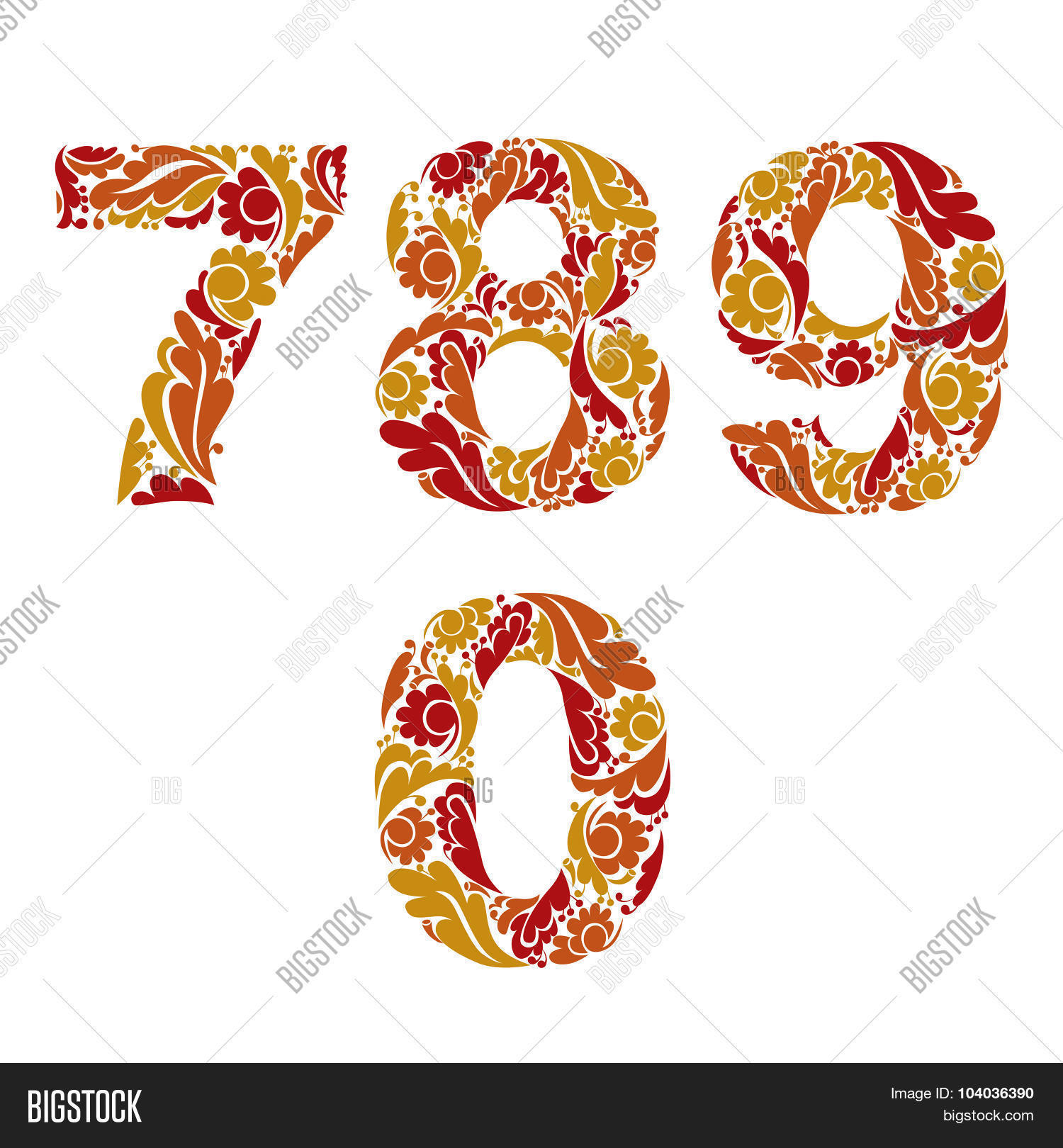 Decorative Numerals Vector & Photo (Free Trial) | Bigstock