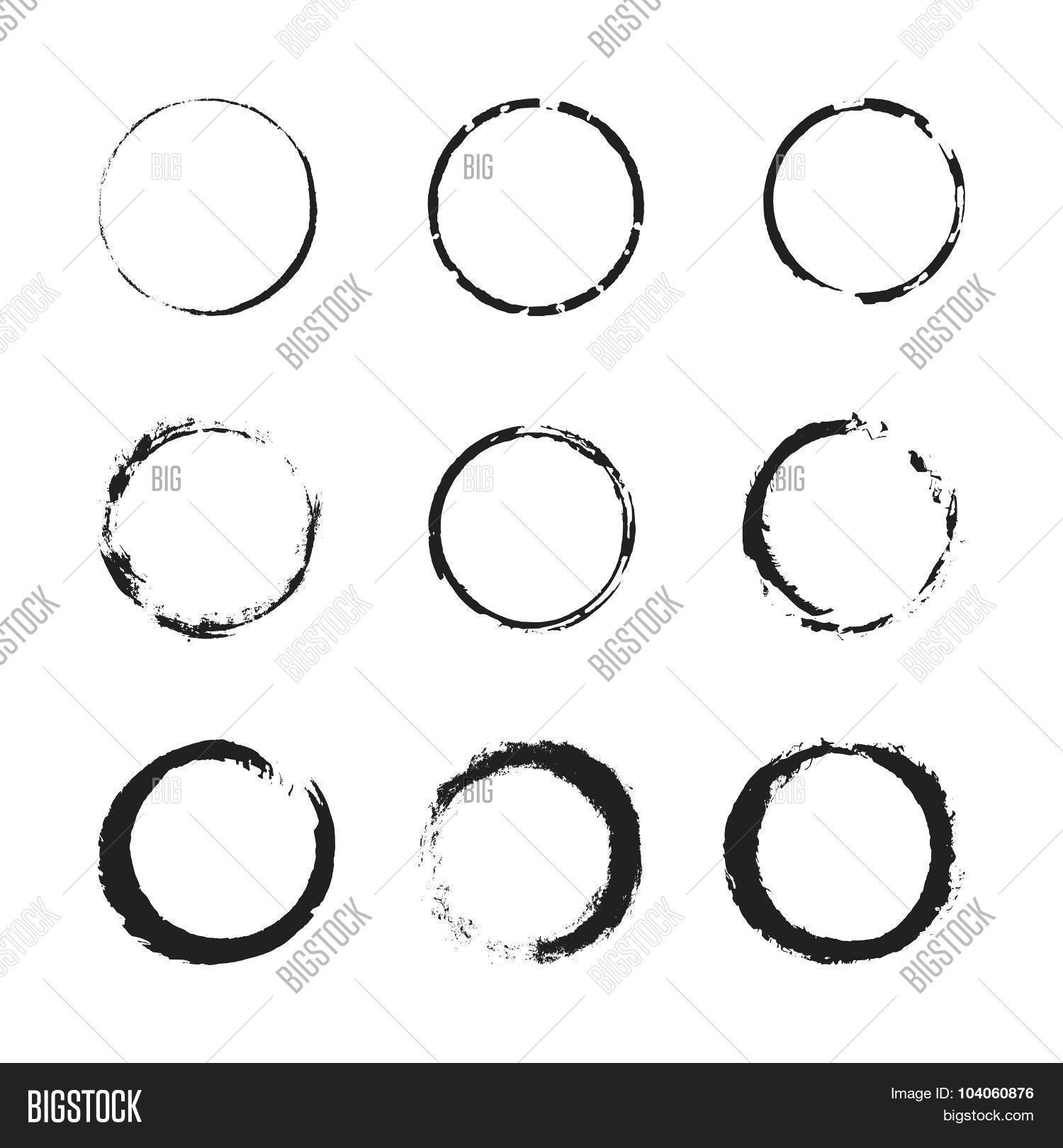 Grunge Circle Border Vector & Photo (Free Trial) | Bigstock