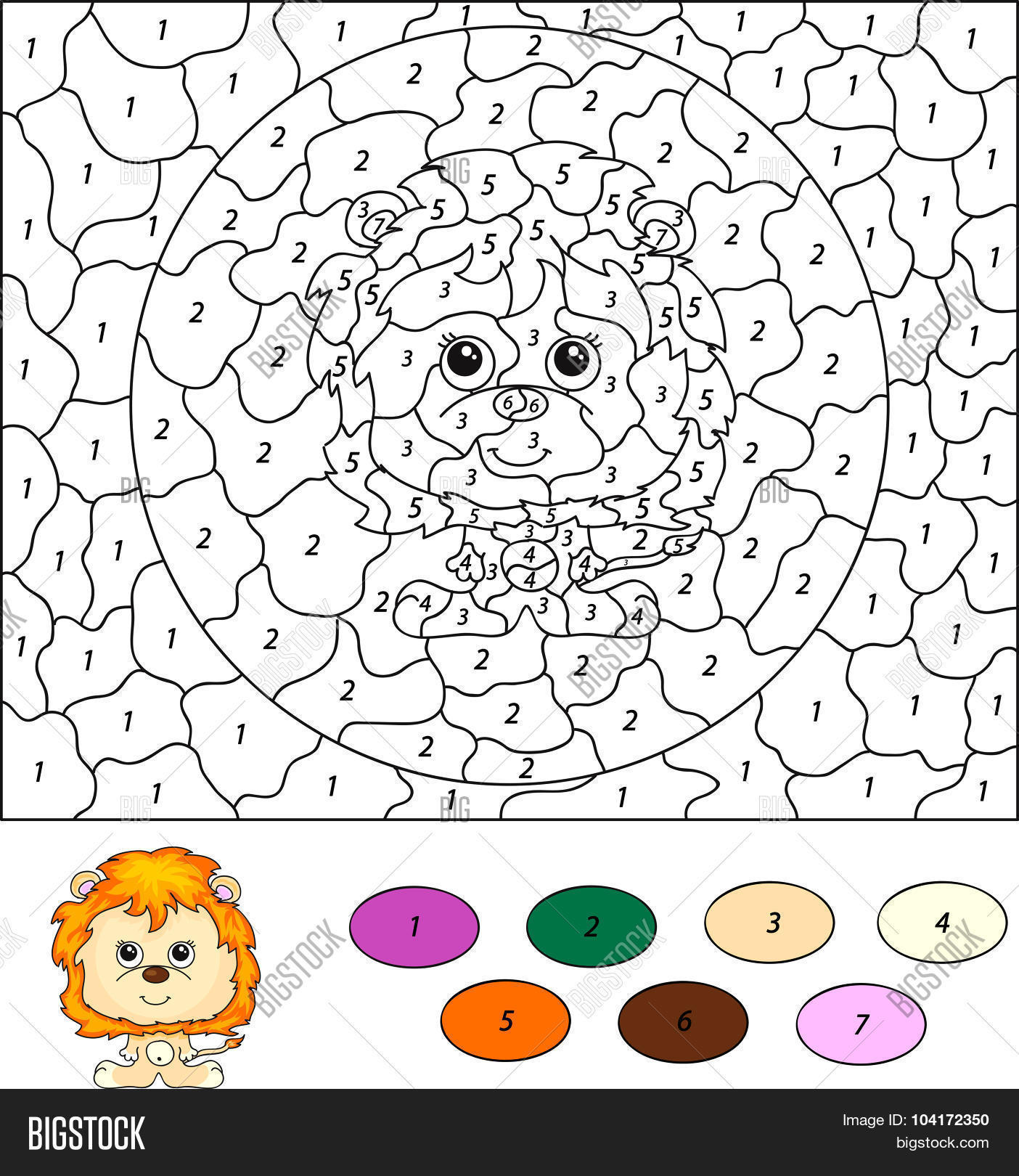 Color By Number Vector & Photo (Free Trial) | Bigstock