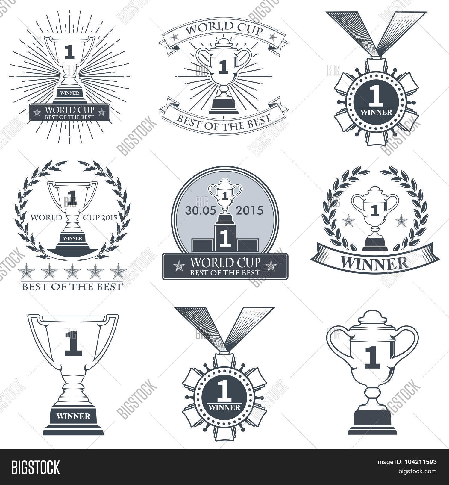 Winner Logos, Badges Vector & Photo (Free Trial) | Bigstock