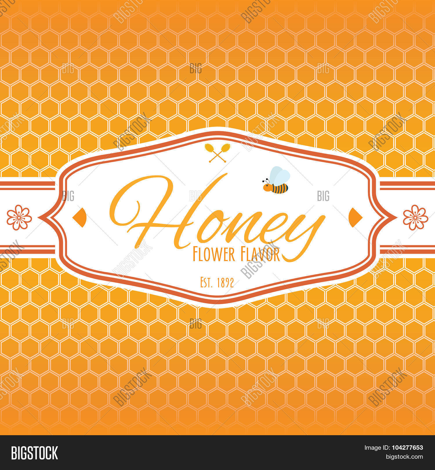 Honey Label Template Vector & Photo (Free Trial) | Bigstock