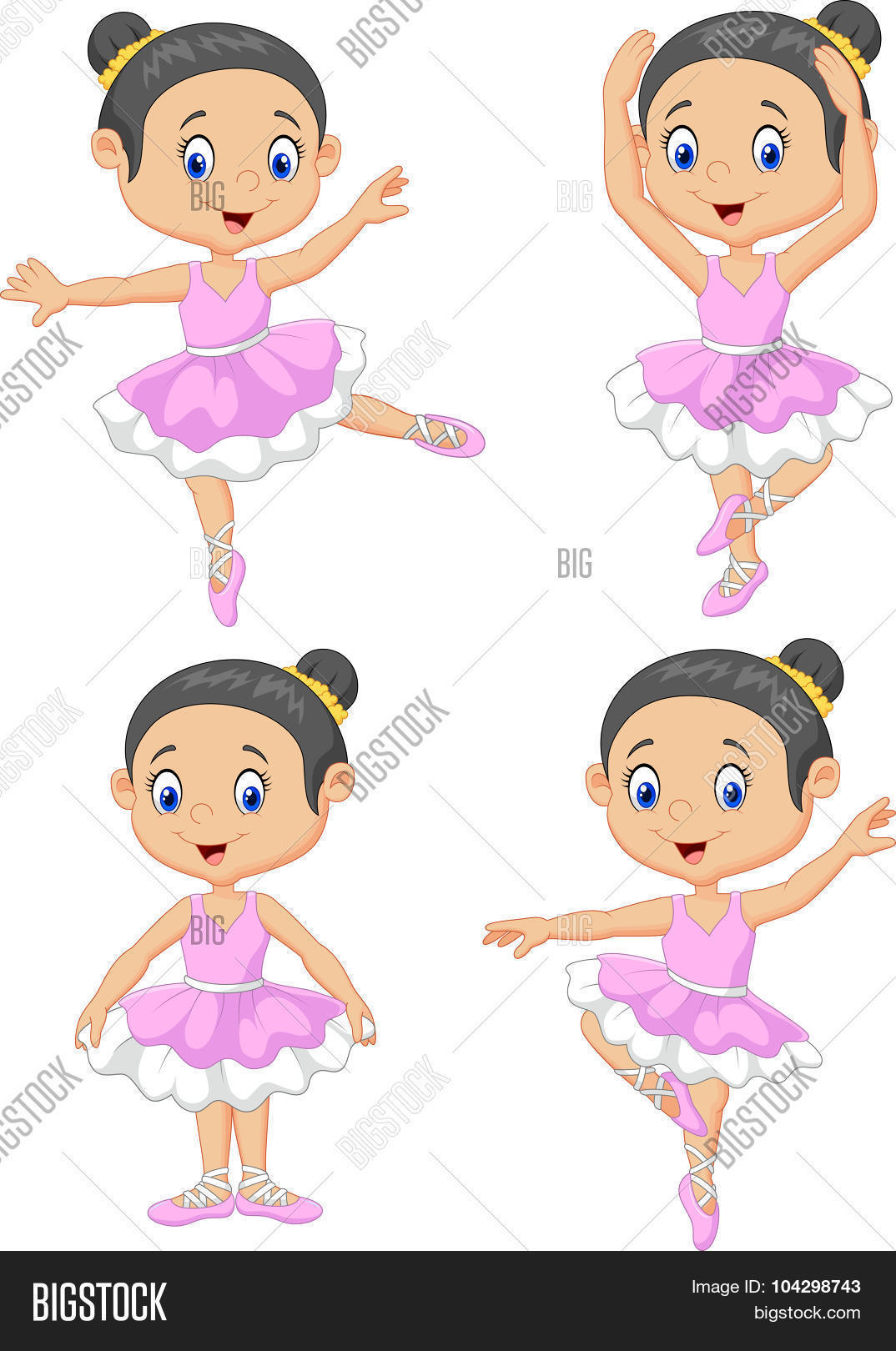 Cartoon Little Ballet Vector & Photo (Free Trial) | Bigstock