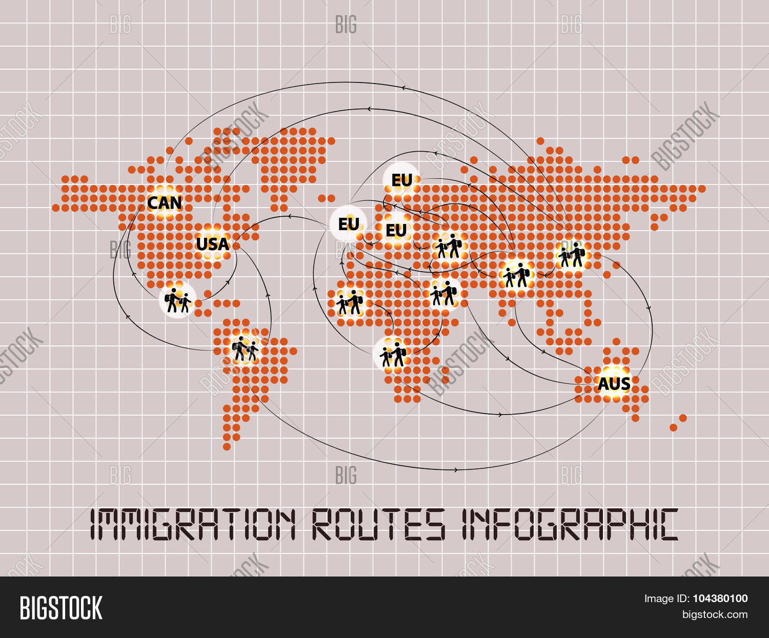 Immigration Routes Vector & Photo (Free Trial) | Bigstock