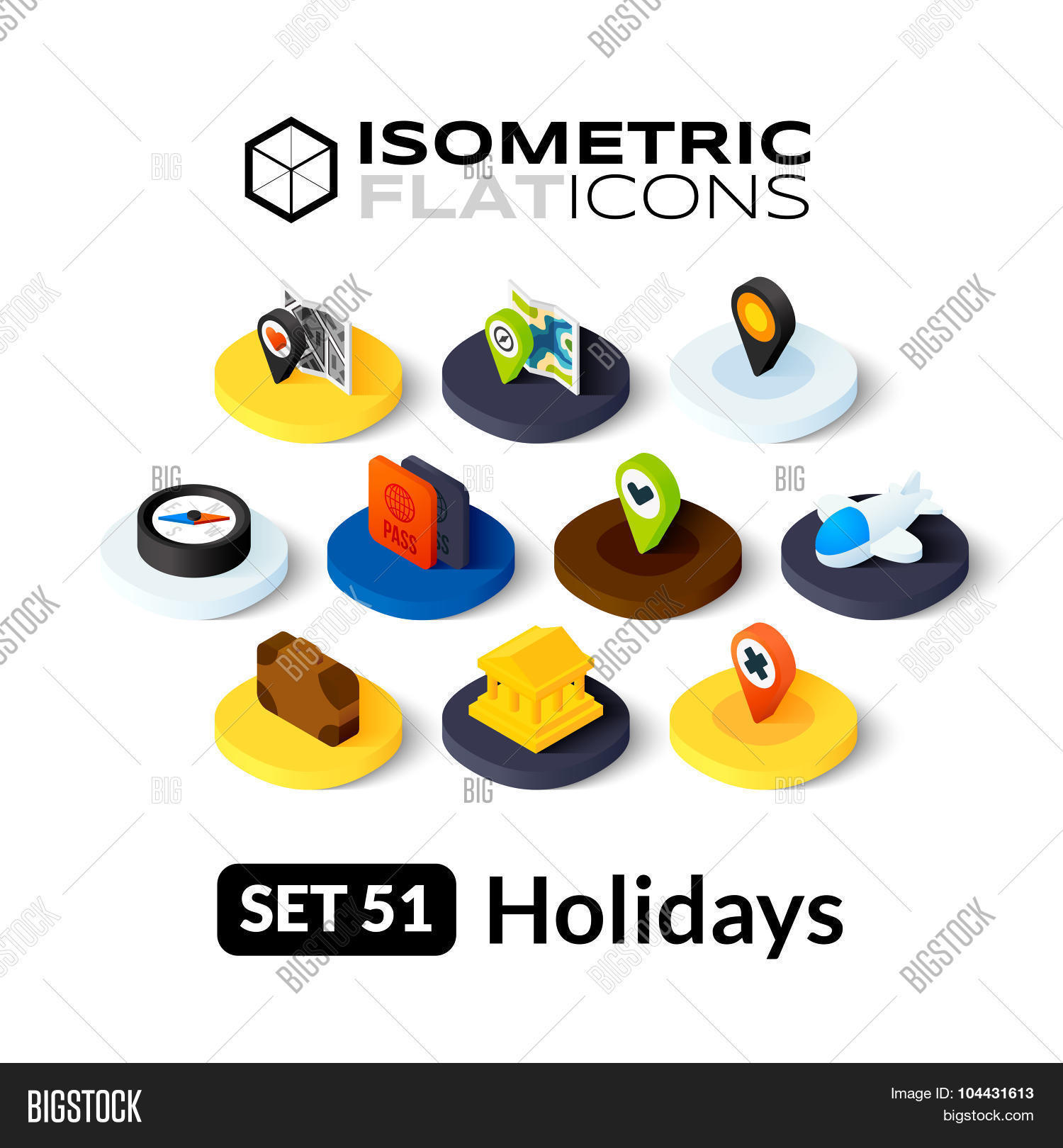 Isometric Flat Icons Vector & Photo (Free Trial) | Bigstock