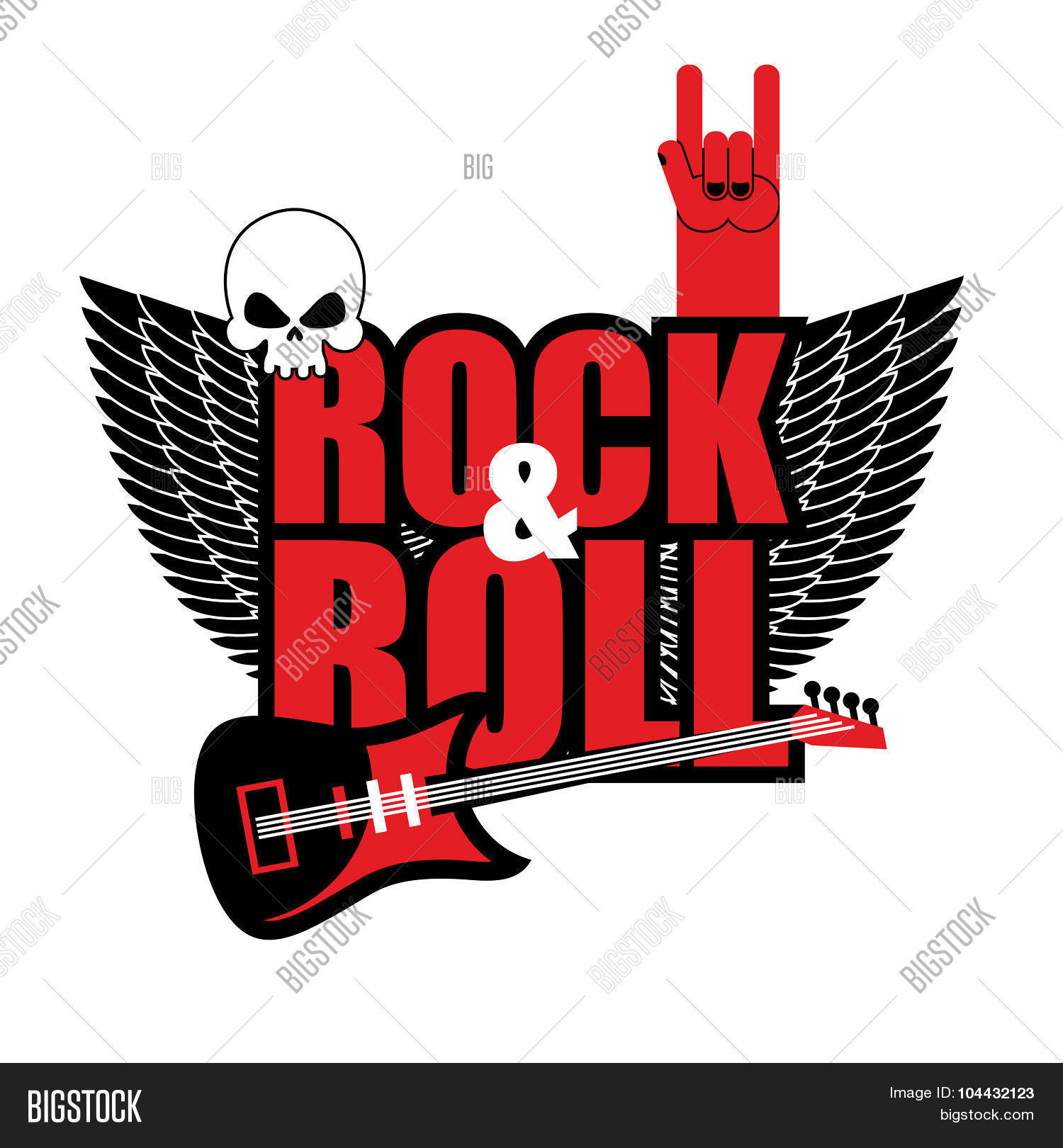 Rock Roll Logo. Vector & Photo (Free Trial) | Bigstock