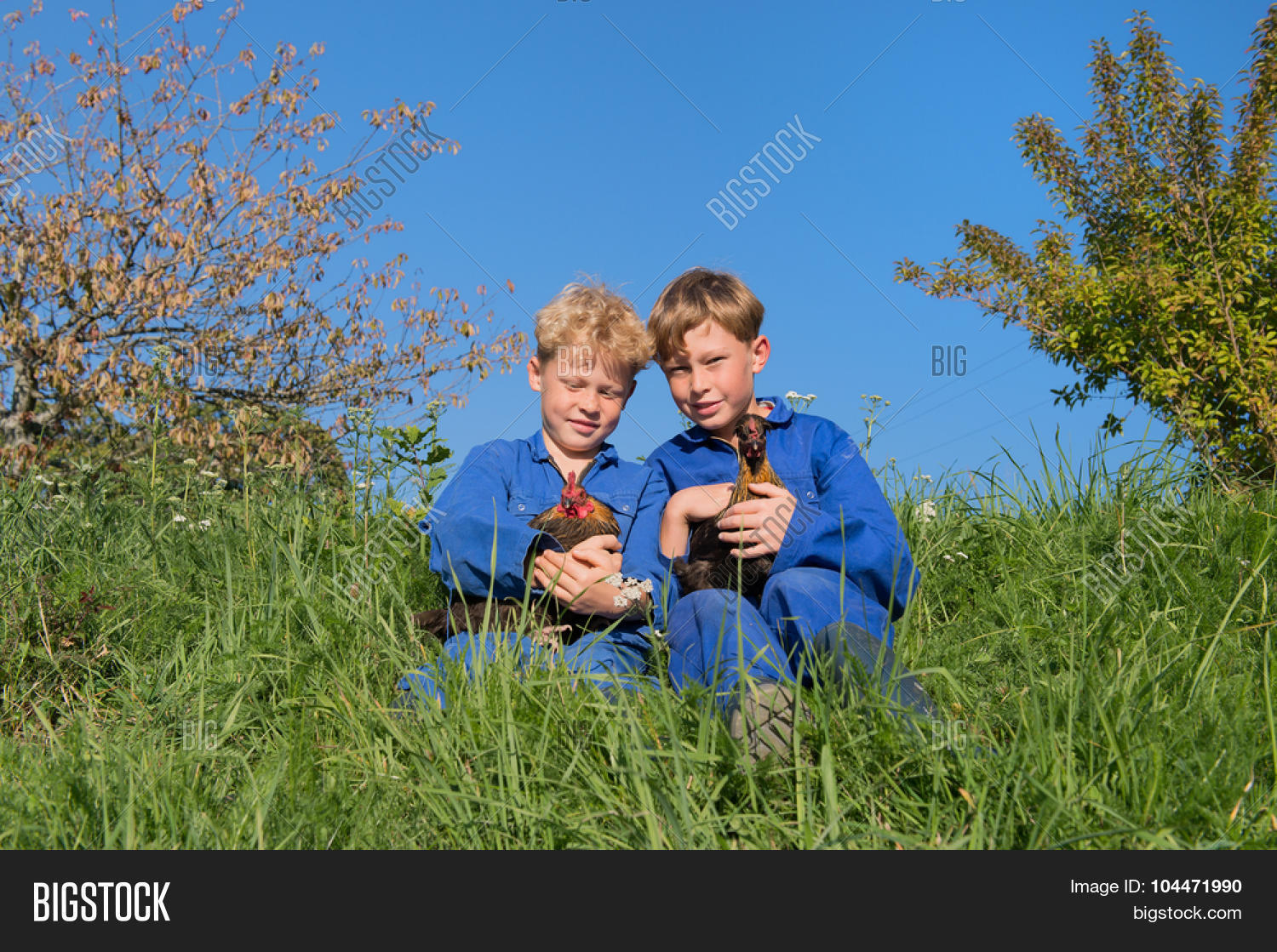 Farm Boys Sitting Image & Photo (Free Trial) | Bigstock