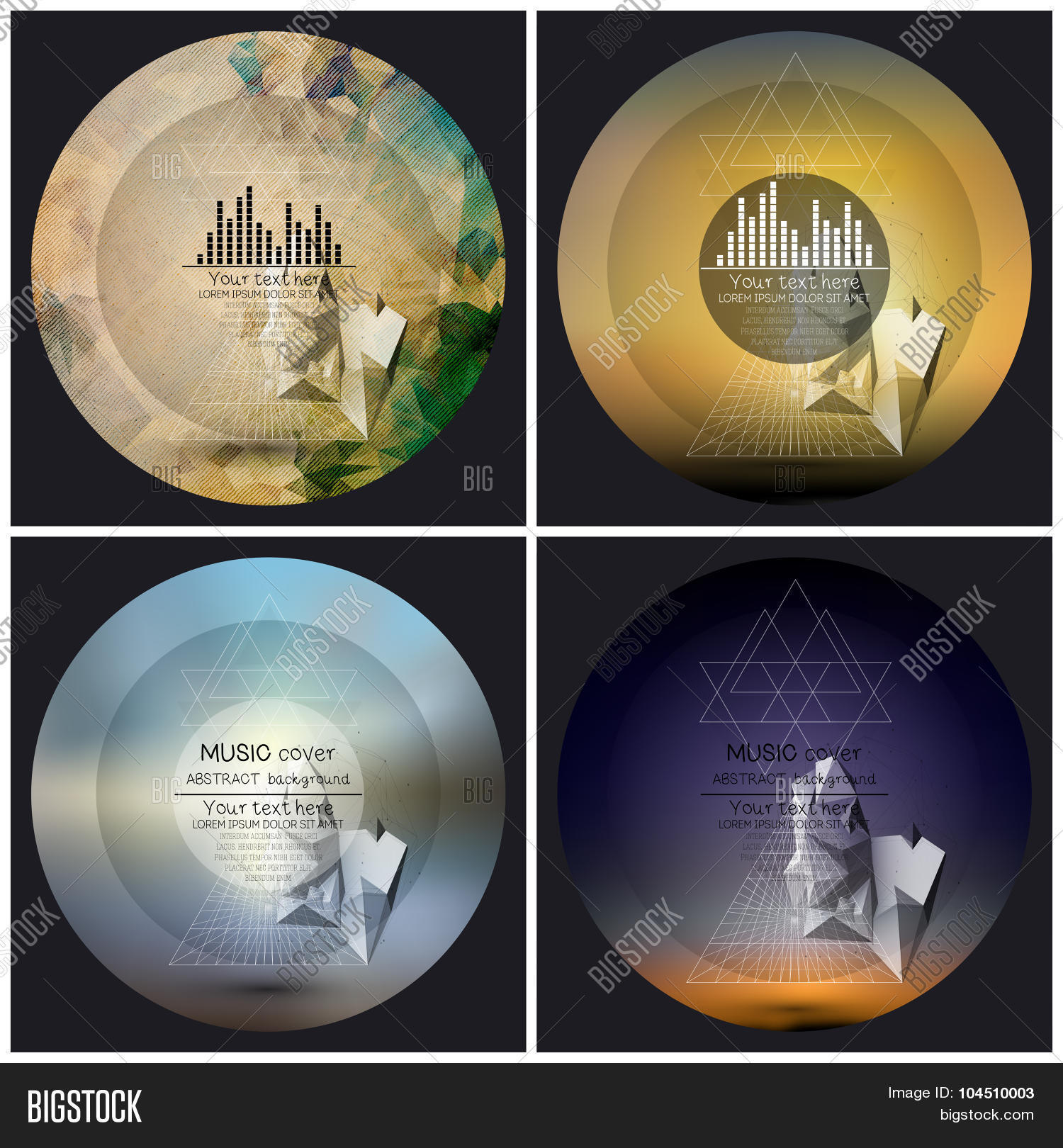 Set 4 Music Album Vector & Photo (Free Trial) | Bigstock