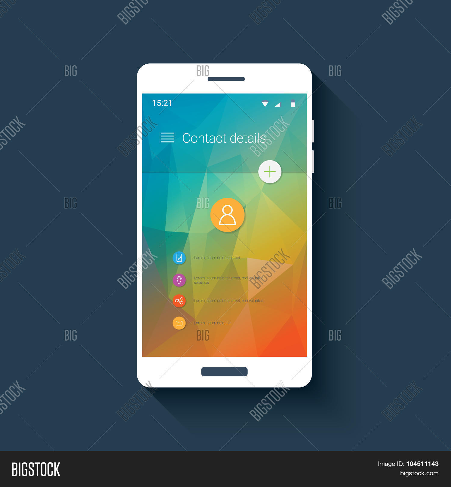 Contact Screen Mobile Vector & Photo (Free Trial) | Bigstock