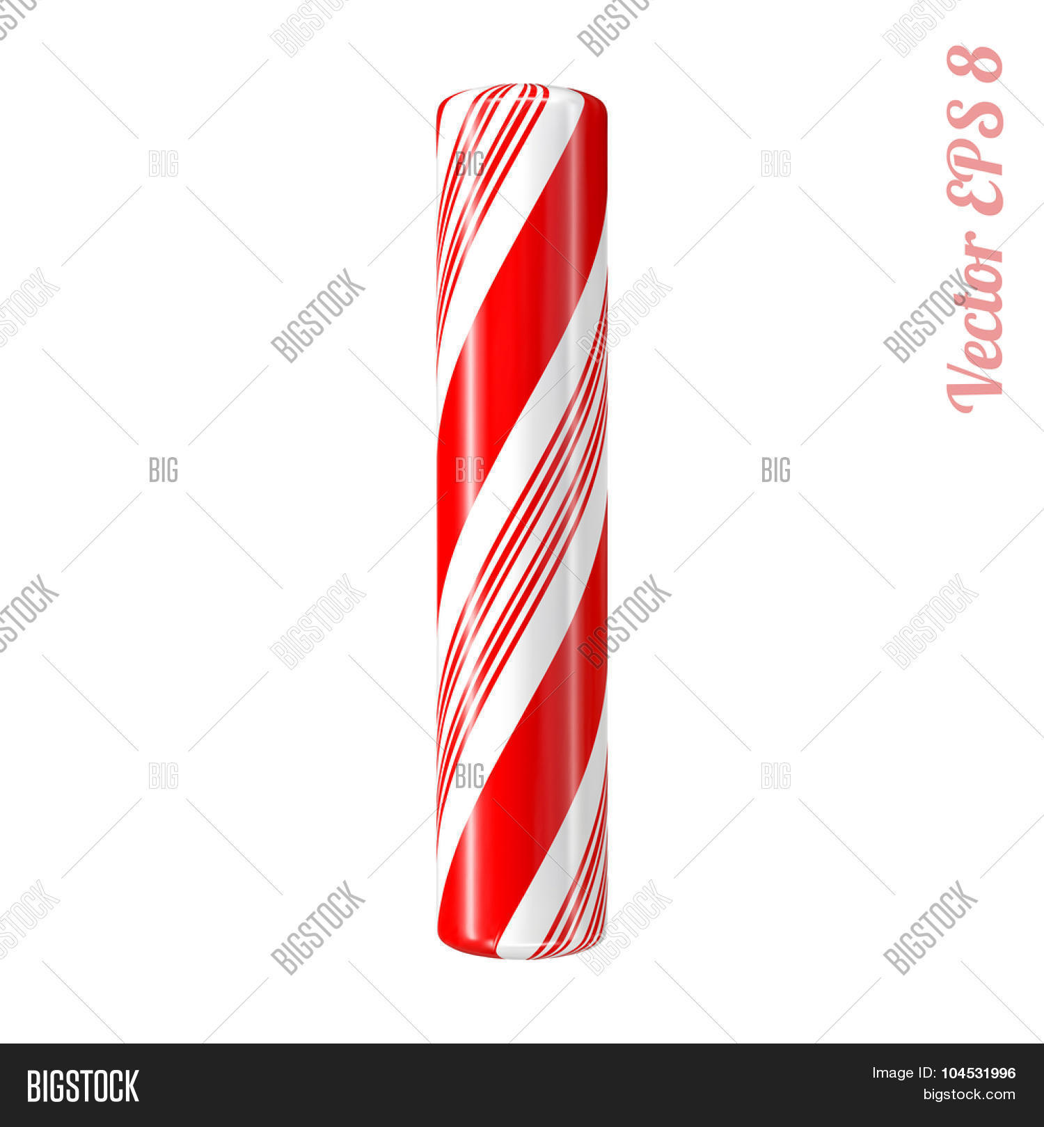 Mint Hard Candy Cane Vector & Photo (Free Trial) | Bigstock