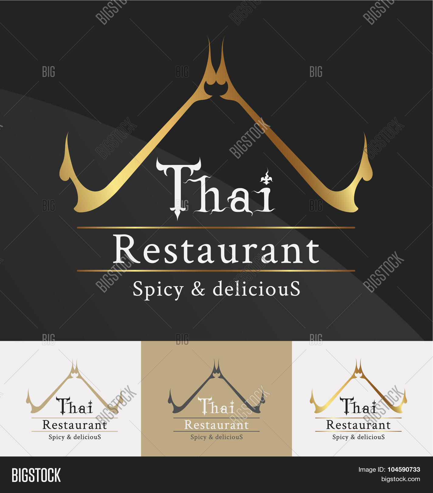 Thai Restaurant Logo Vector & Photo (Free Trial) | Bigstock