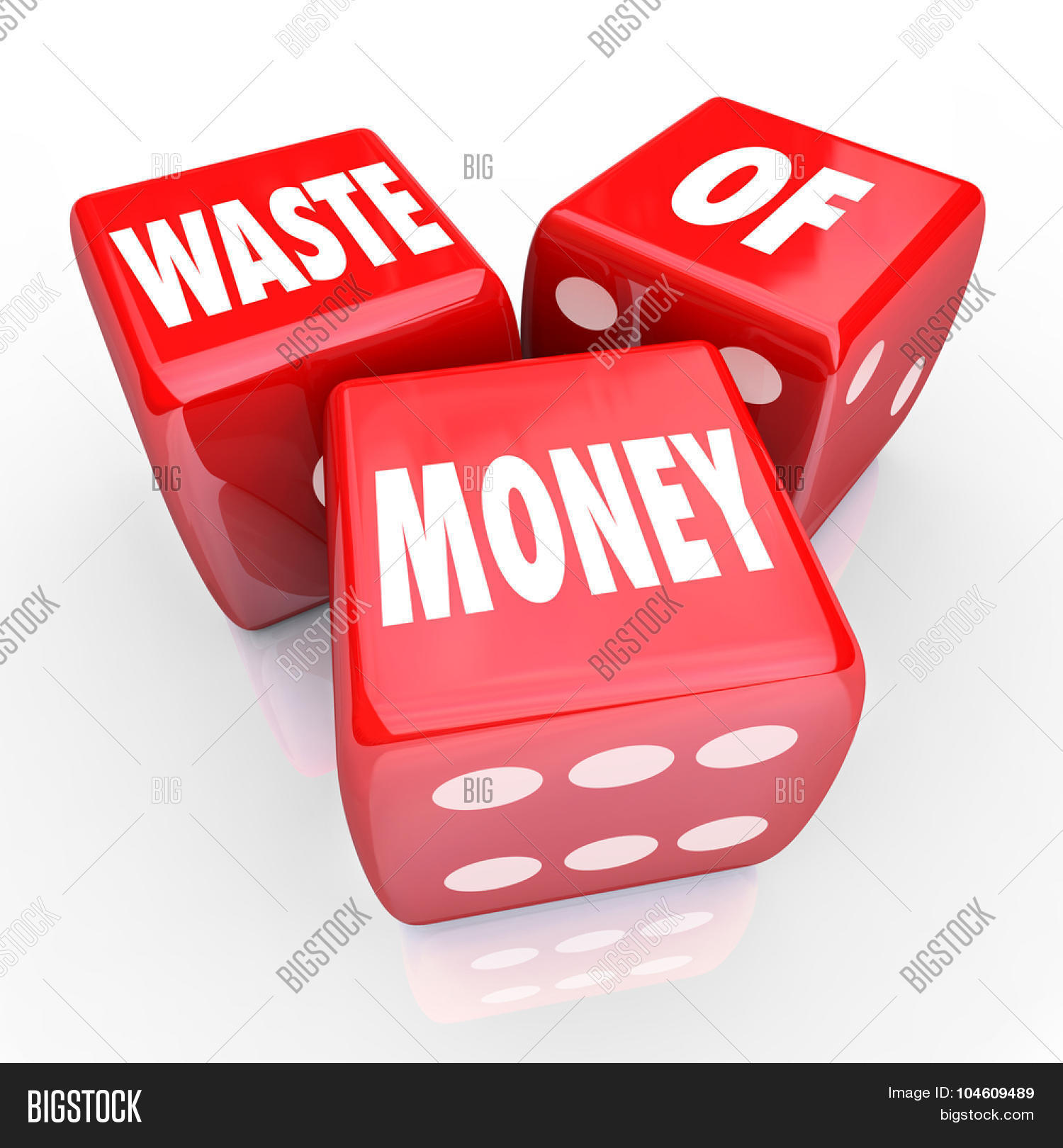 Waste Money Words On 3 Image & Photo (Free Trial) | Bigstock