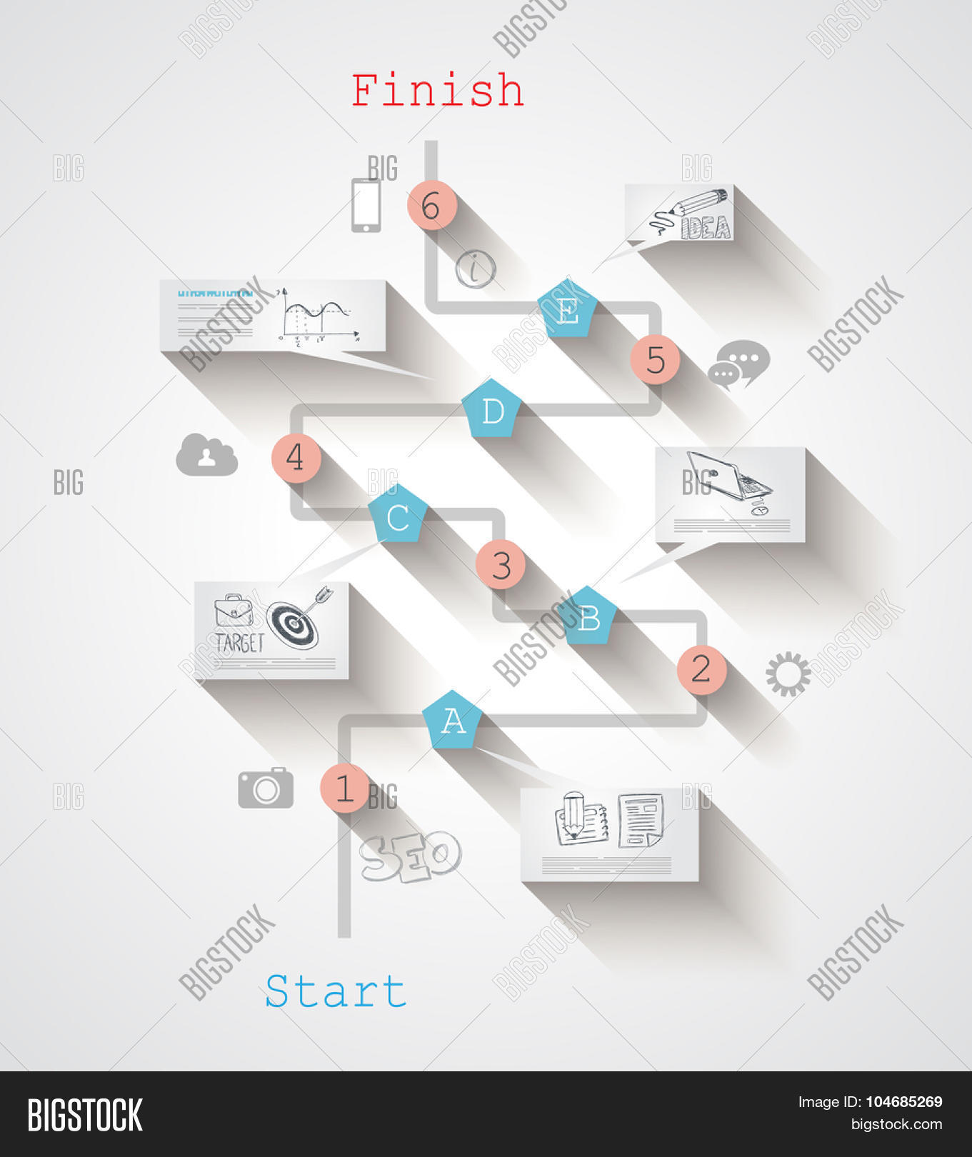 Timeline Layout Vector & Photo (Free Trial) | Bigstock