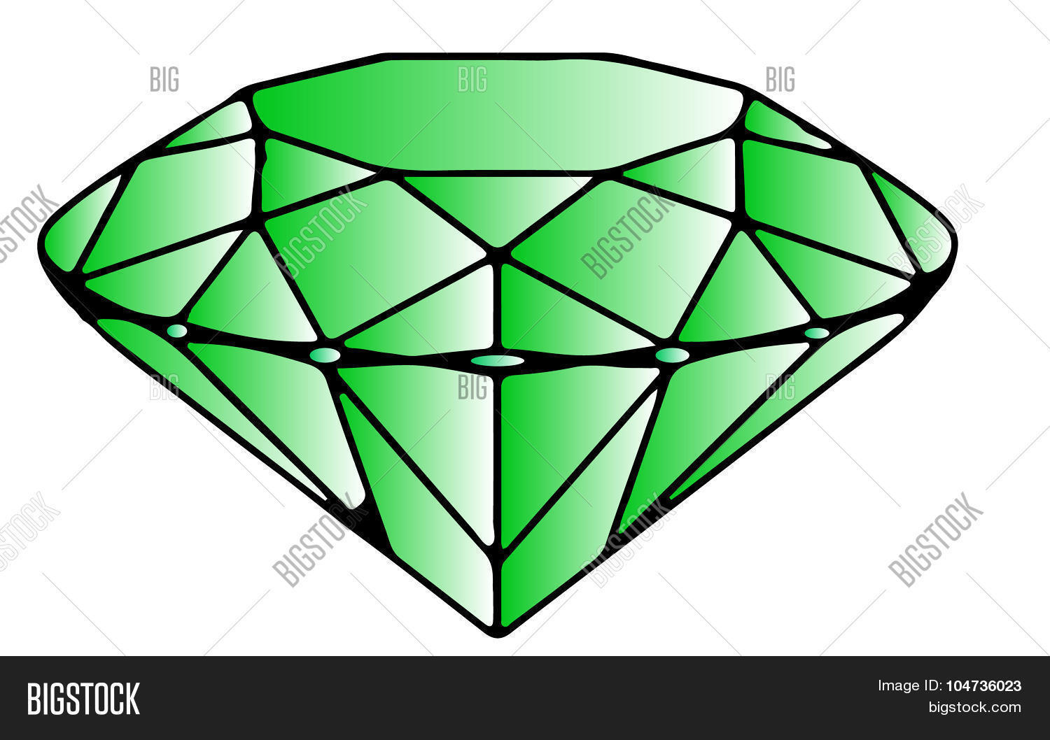 Big Green Emerald. Jewel Design. Vector & Photo | Bigstock