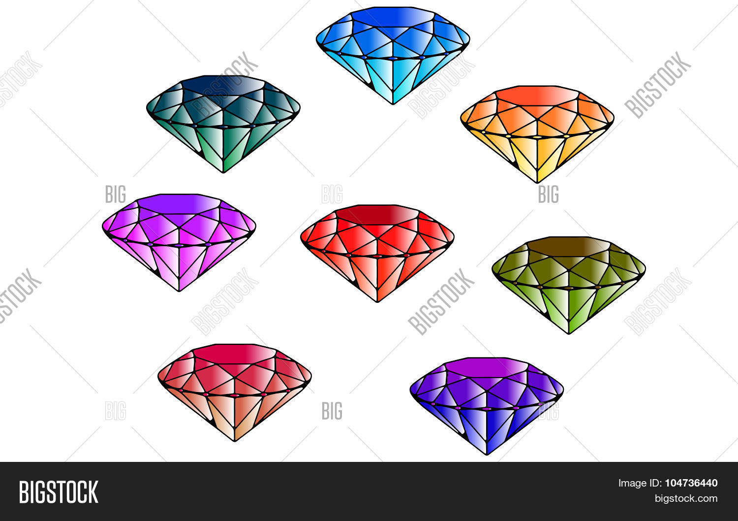 Color Emeralds. Eight Vector & Photo (Free Trial) | Bigstock