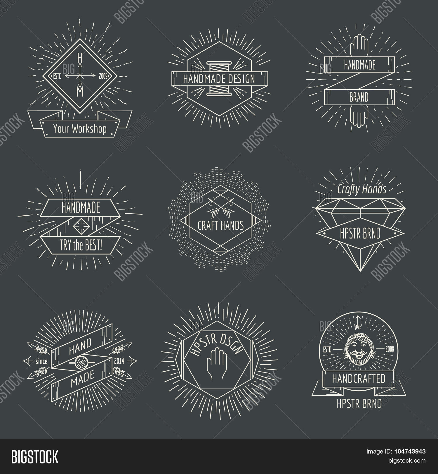 Handmade Logo Crafts Vector & Photo (Free Trial) | Bigstock