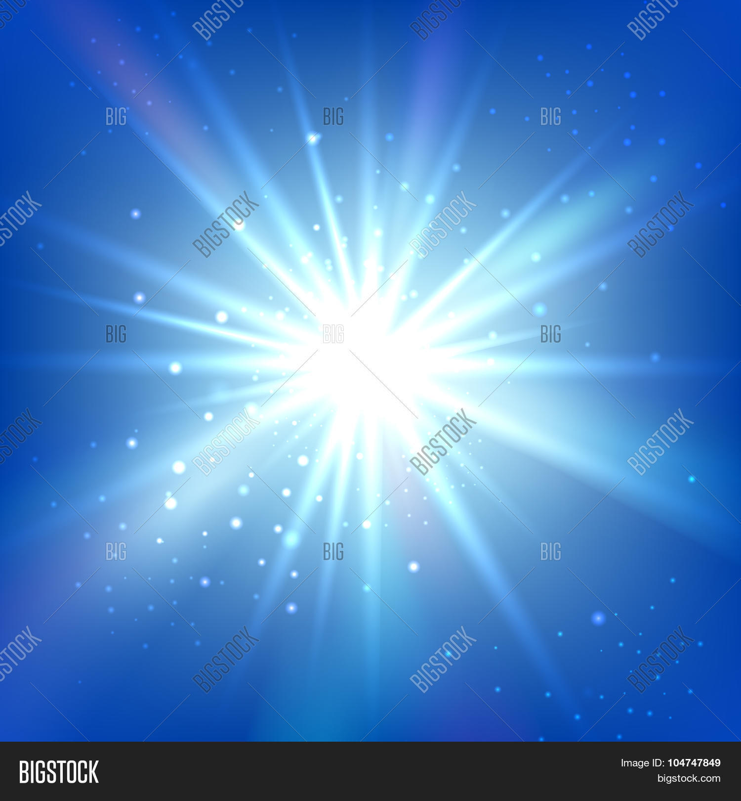 Blue Sky Bright Flash Vector & Photo (Free Trial) | Bigstock