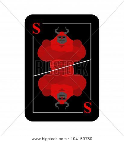 Playing Card Satan. Vector & Photo (Free Trial) | Bigstock
