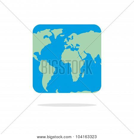 Square World Map. Vector & Photo (Free Trial) | Bigstock
