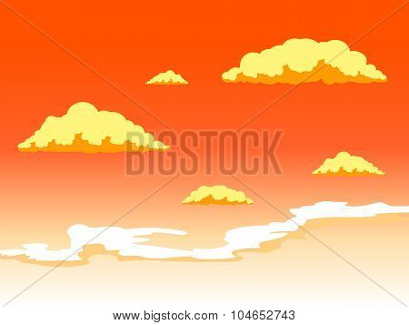 Sunset Sky Clouds Vector & Photo (Free Trial) | Bigstock