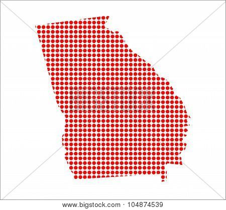 Red Dot Map Georgia Vector & Photo (Free Trial) | Bigstock