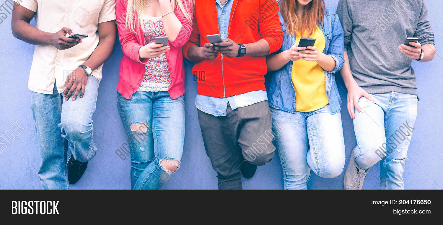 Teenagers Texting Image & Photo (Free Trial) | Bigstock