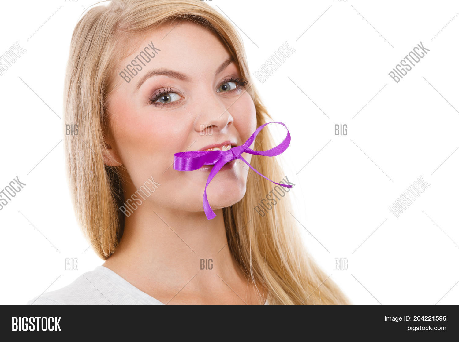 Blonde Woman Biting Image & Photo (Free Trial) | Bigstock