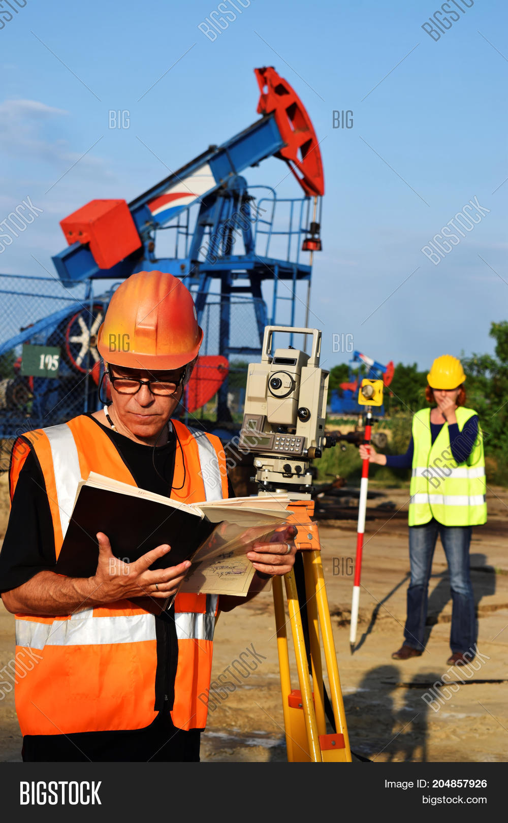 Two Surveyors Work On Image & Photo (Free Trial) | Bigstock