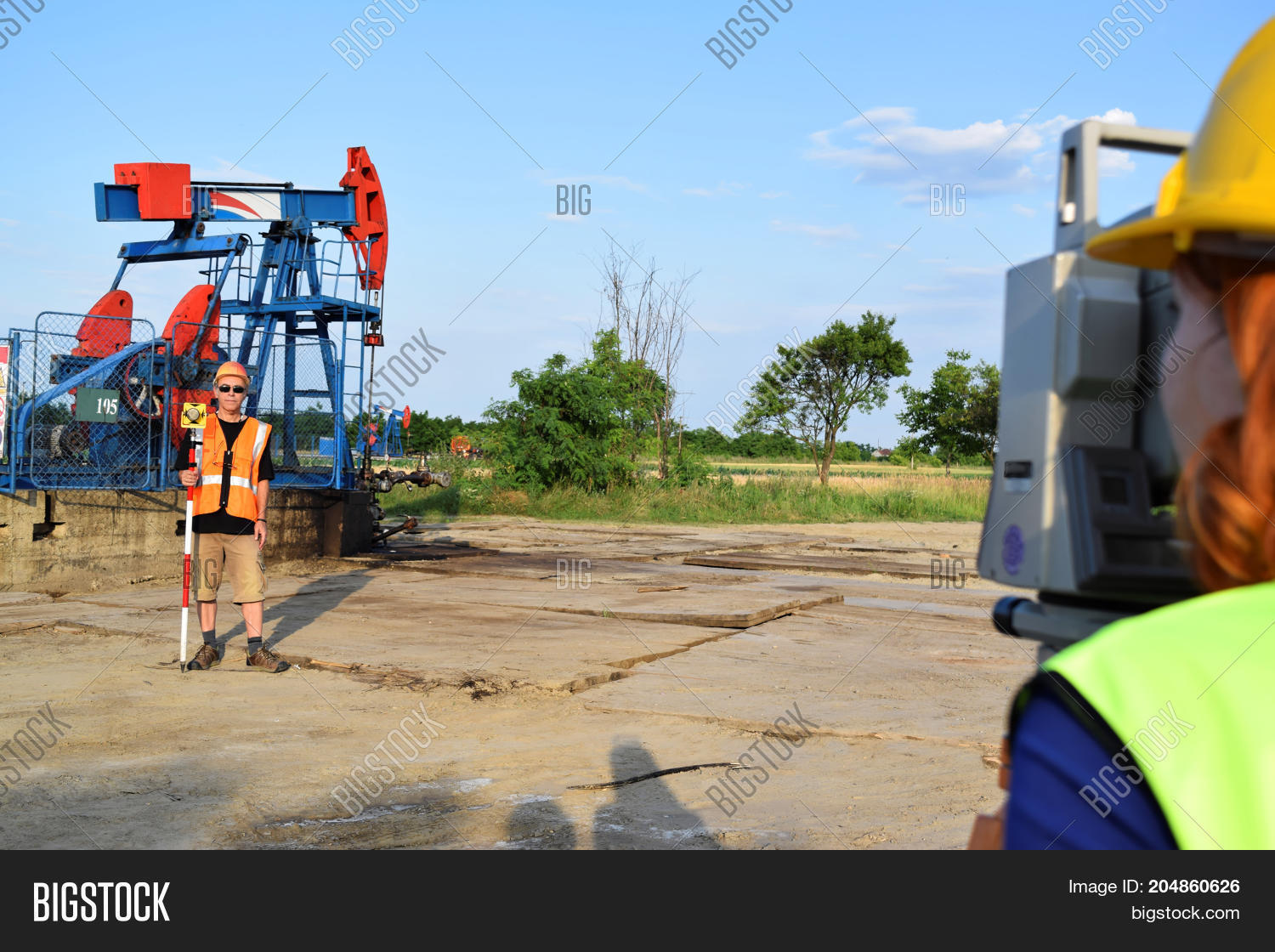 Two Surveyors Work On Image & Photo (Free Trial) | Bigstock
