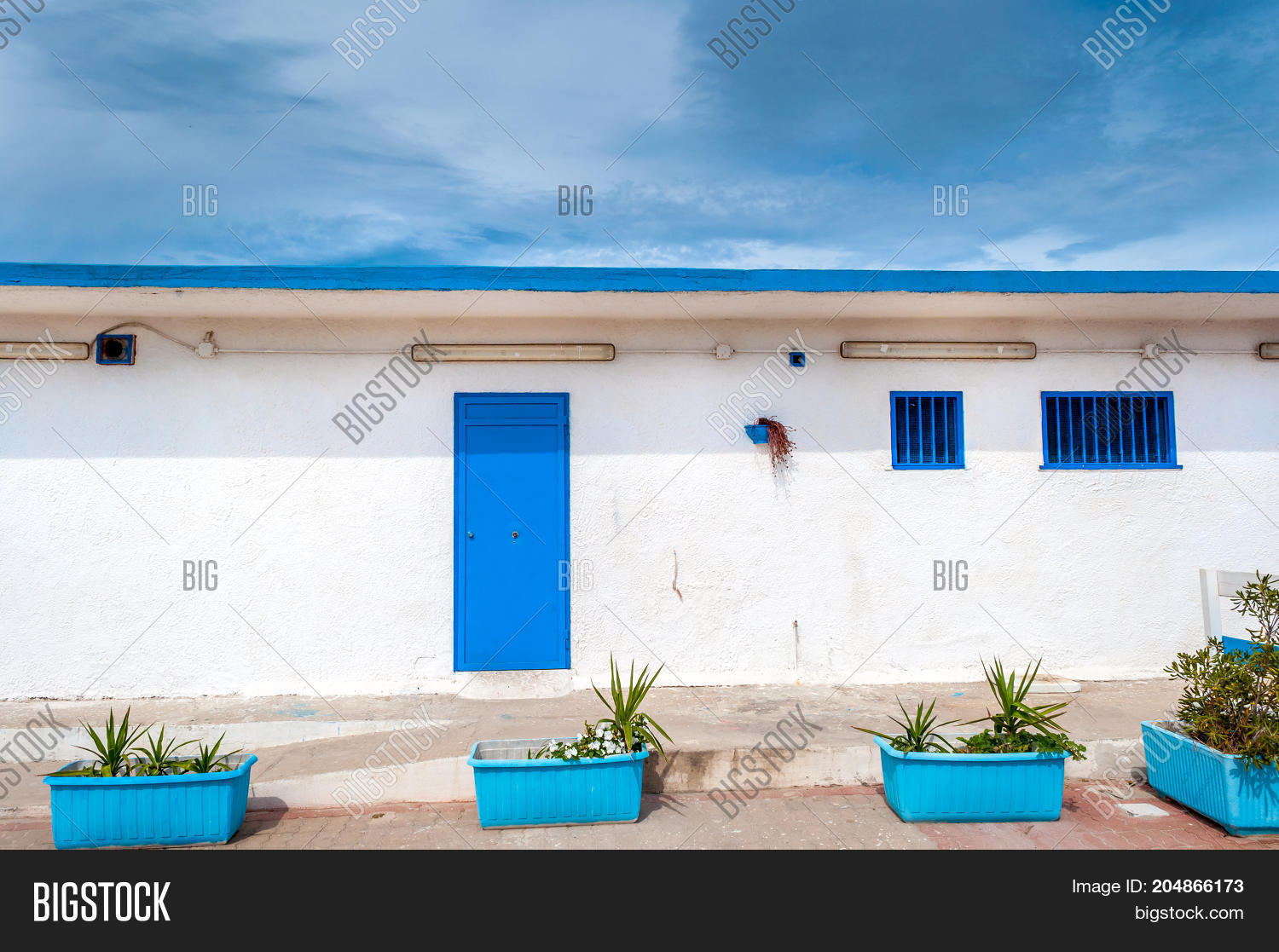 White Blue Building On Image & Photo (Free Trial) | Bigstock
