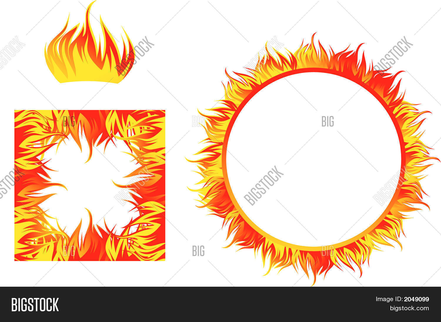 Fire Flame Frames Vector & Photo (Free Trial) | Bigstock