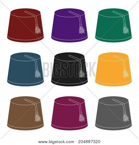 Fez Icon Black Style Vector & Photo (Free Trial) | Bigstock