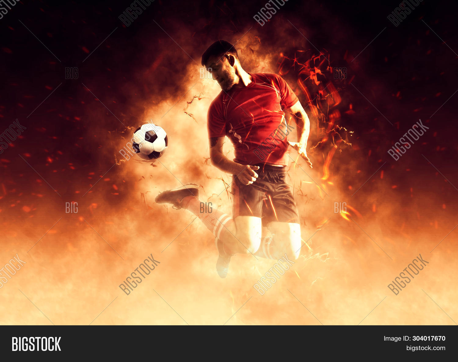 Football Player Action Image & Photo (Free Trial) | Bigstock