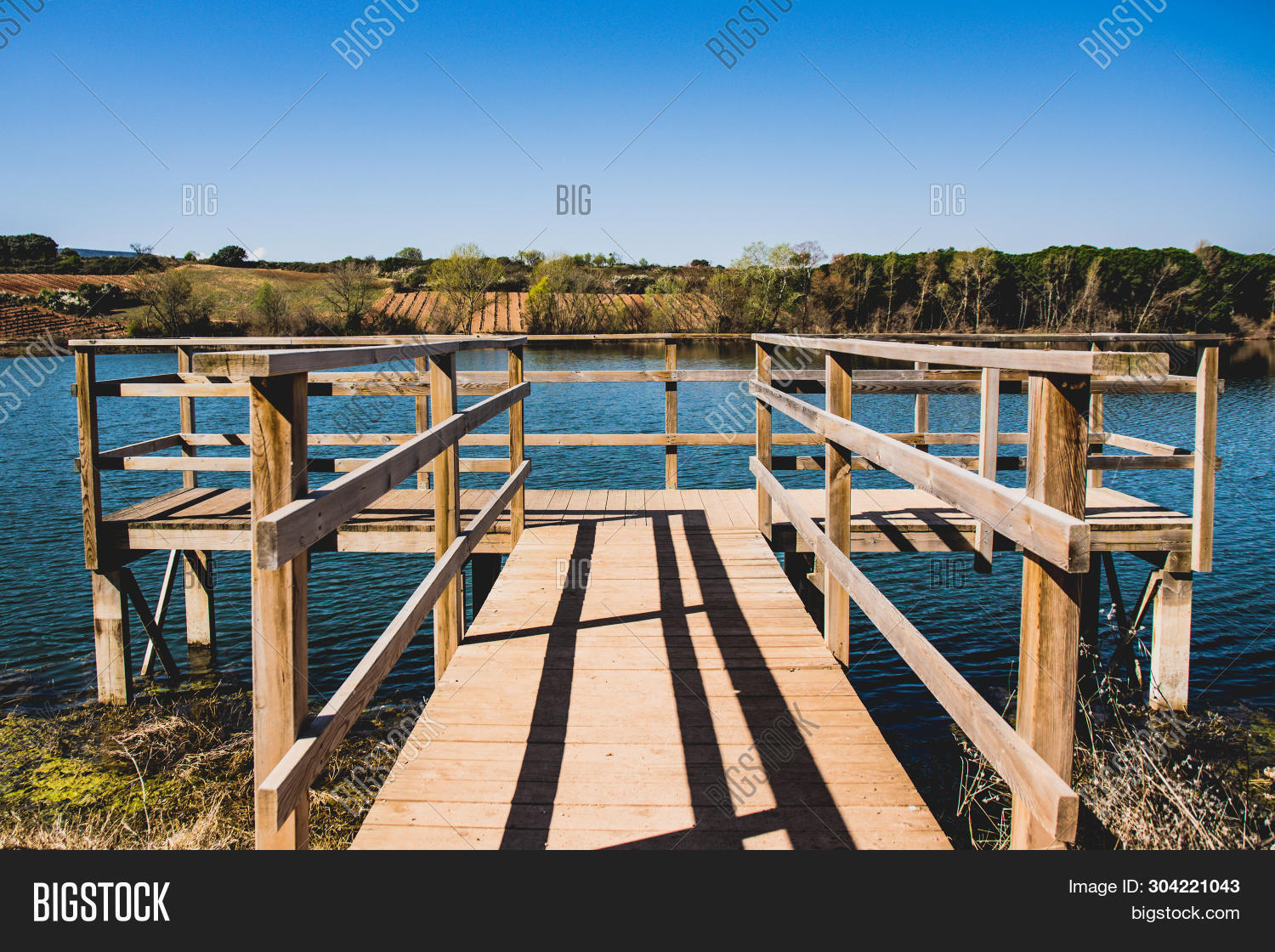 Wooden Jetty Lake, Image & Photo (Free Trial) | Bigstock
