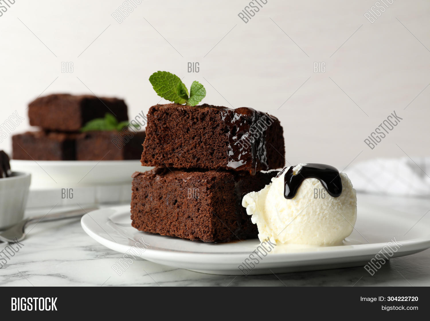 Plate Fresh Brownies Image & Photo (Free Trial) | Bigstock
