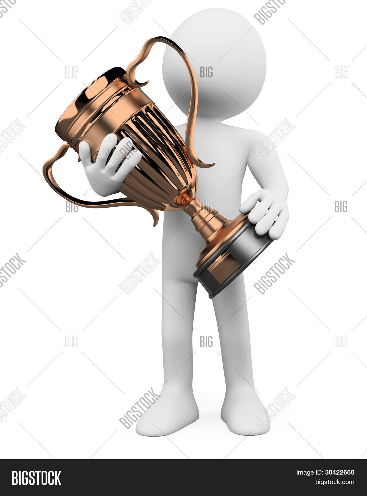 3D Man Bronze Trophy Image & Photo (Free Trial) | Bigstock