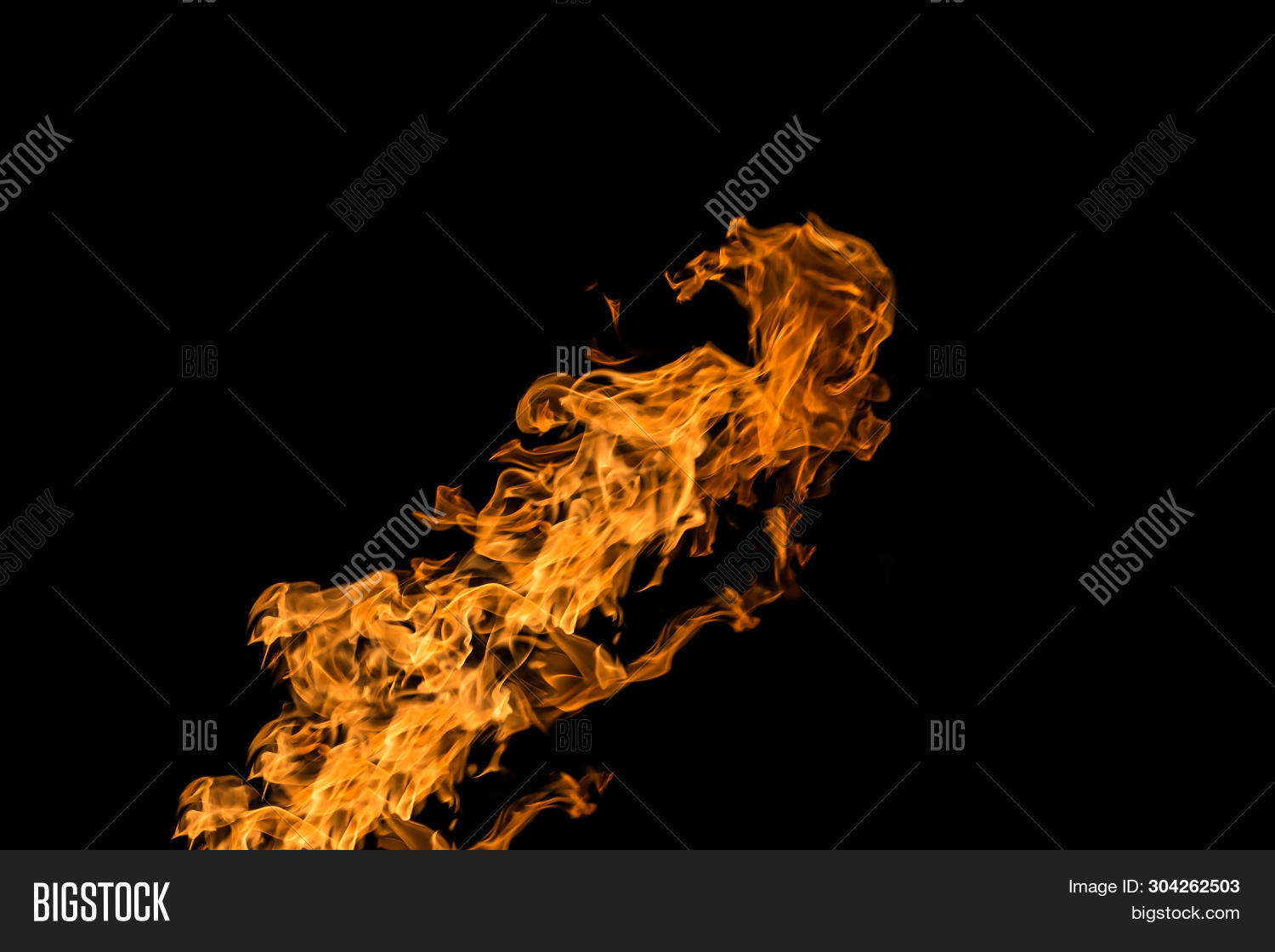 Fire Flames On Black Image & Photo (Free Trial) | Bigstock