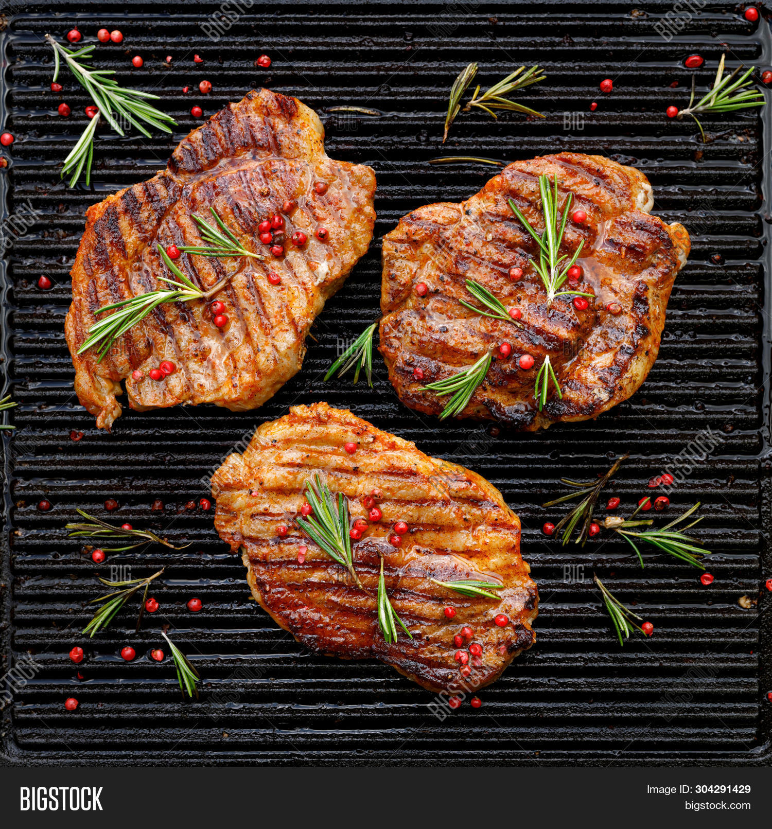 Grilled Pork Steaks, Image & Photo (Free Trial) | Bigstock