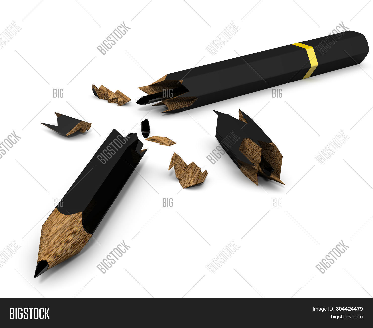 Black Pencil Broken. Image & Photo (Free Trial) | Bigstock