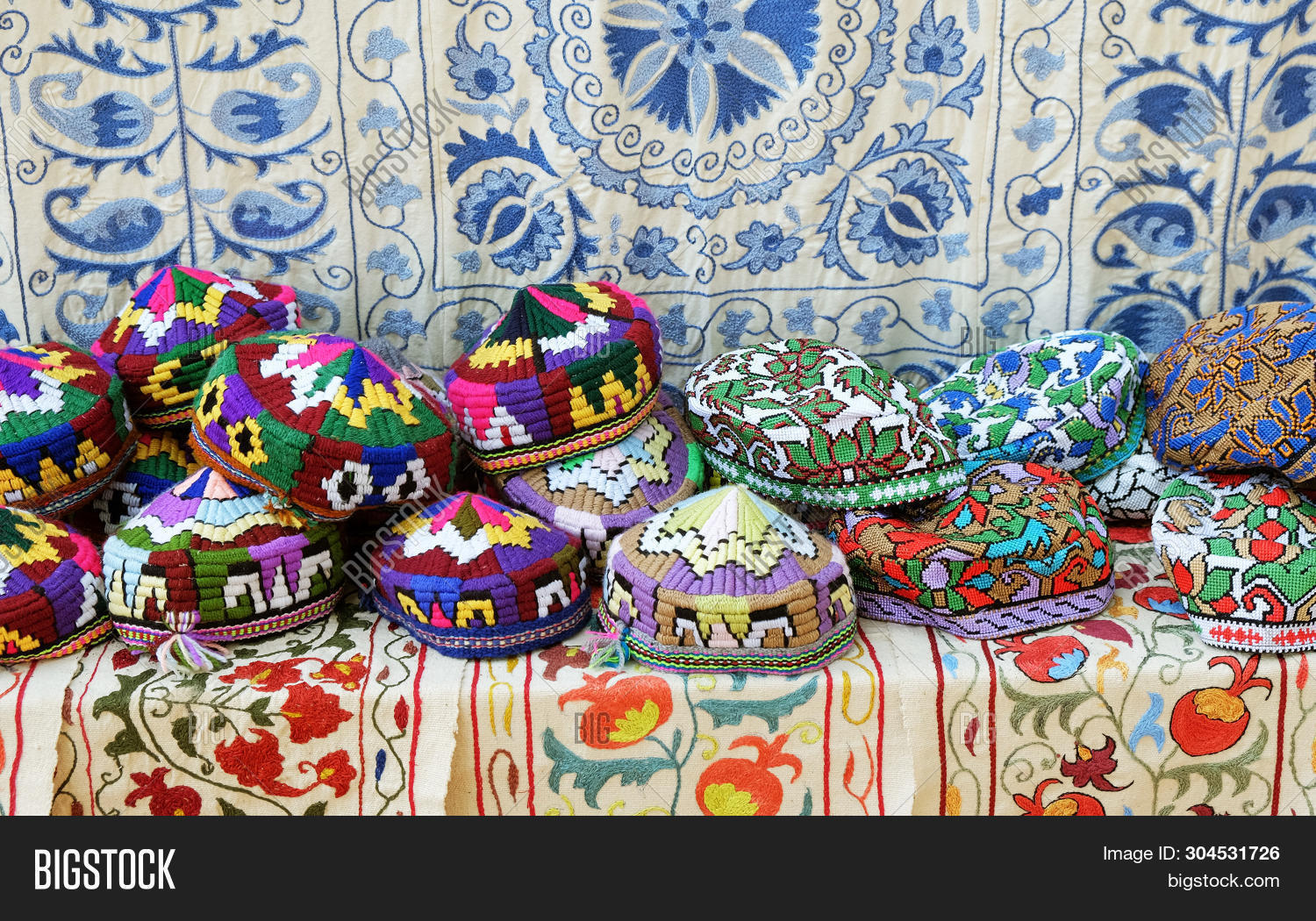 Traditional Uzbek Caps Image & Photo (Free Trial) | Bigstock
