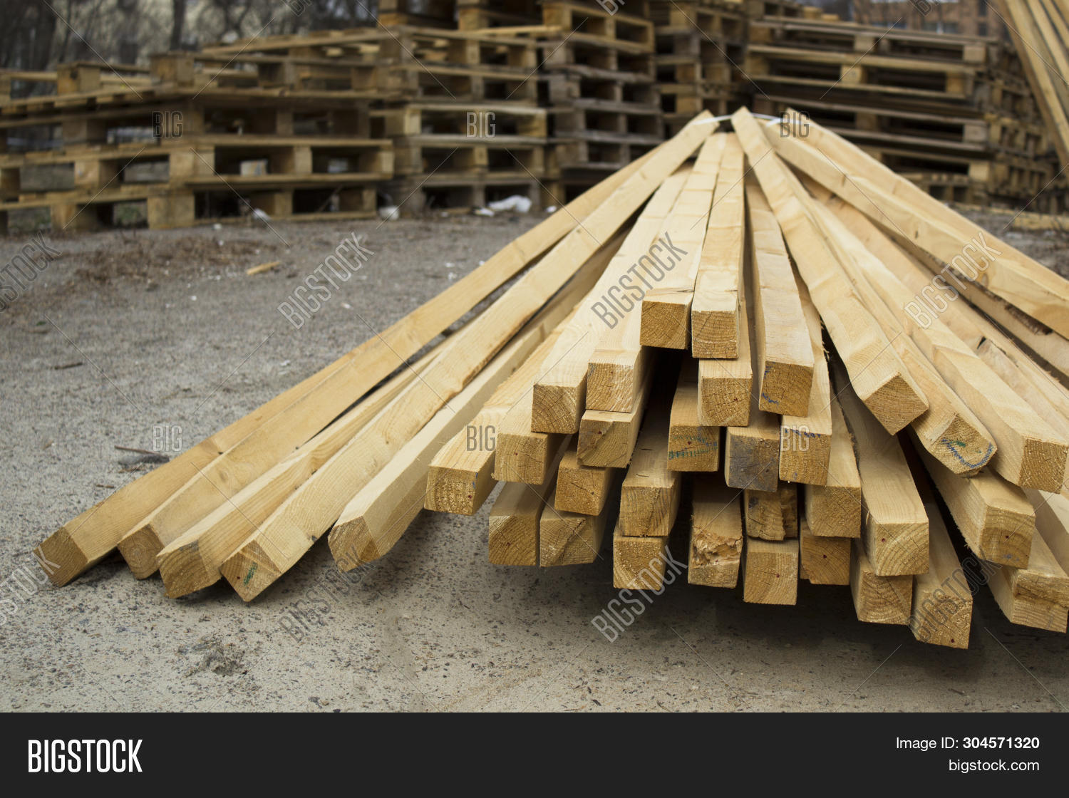 Stack New Wooden Studs Image & Photo (Free Trial) | Bigstock