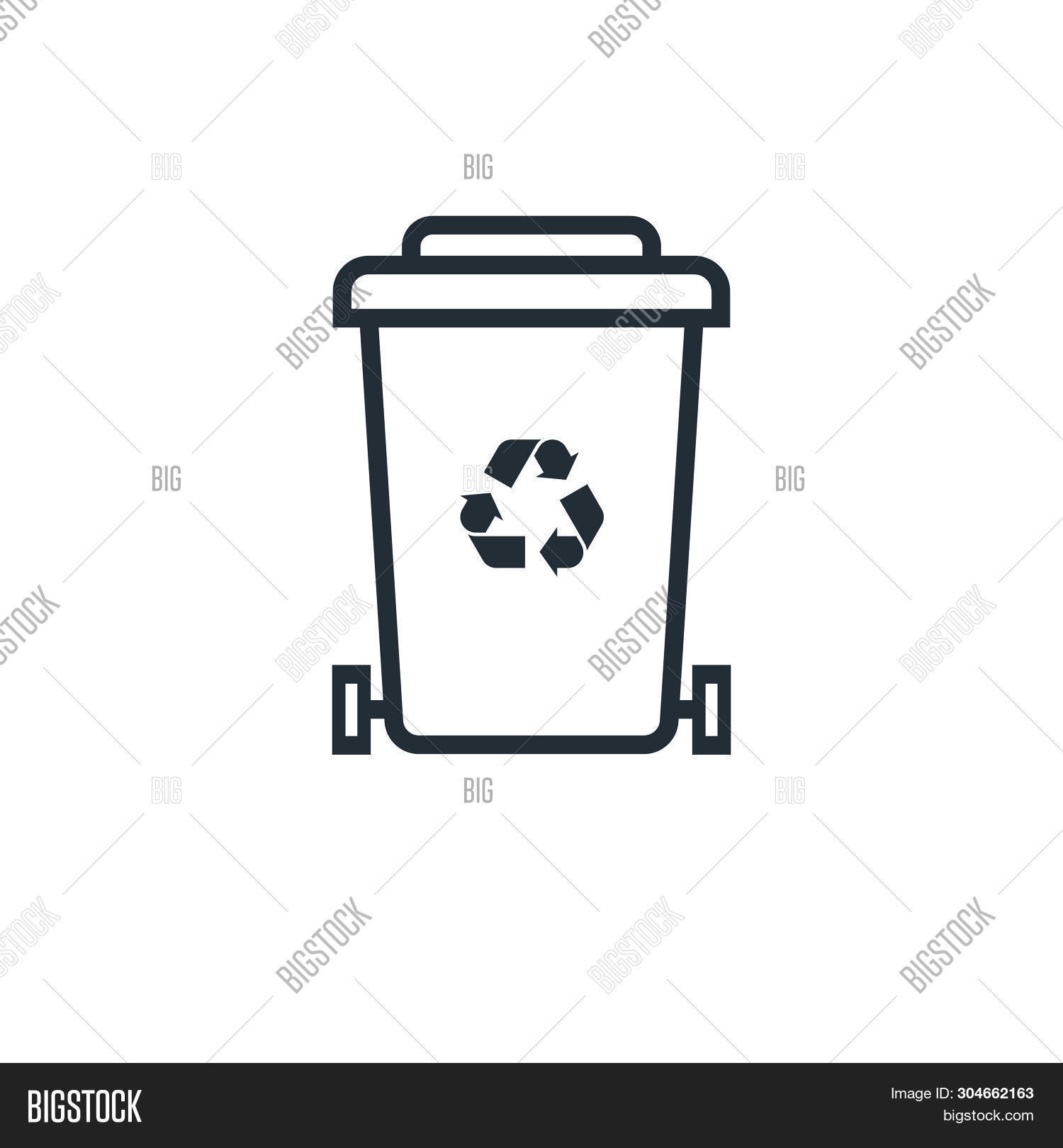 Wheelie Bin Outline Image & Photo (Free Trial) | Bigstock