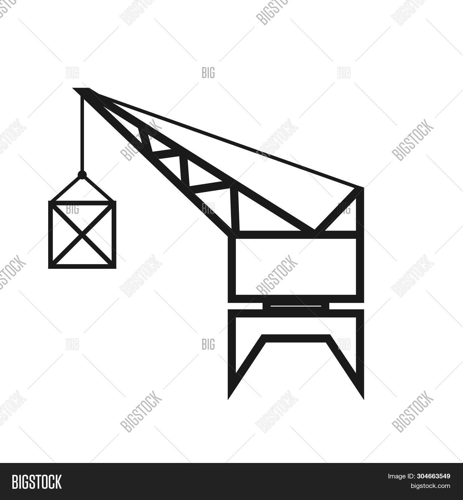 Port Crane Outline Image & Photo (Free Trial) | Bigstock