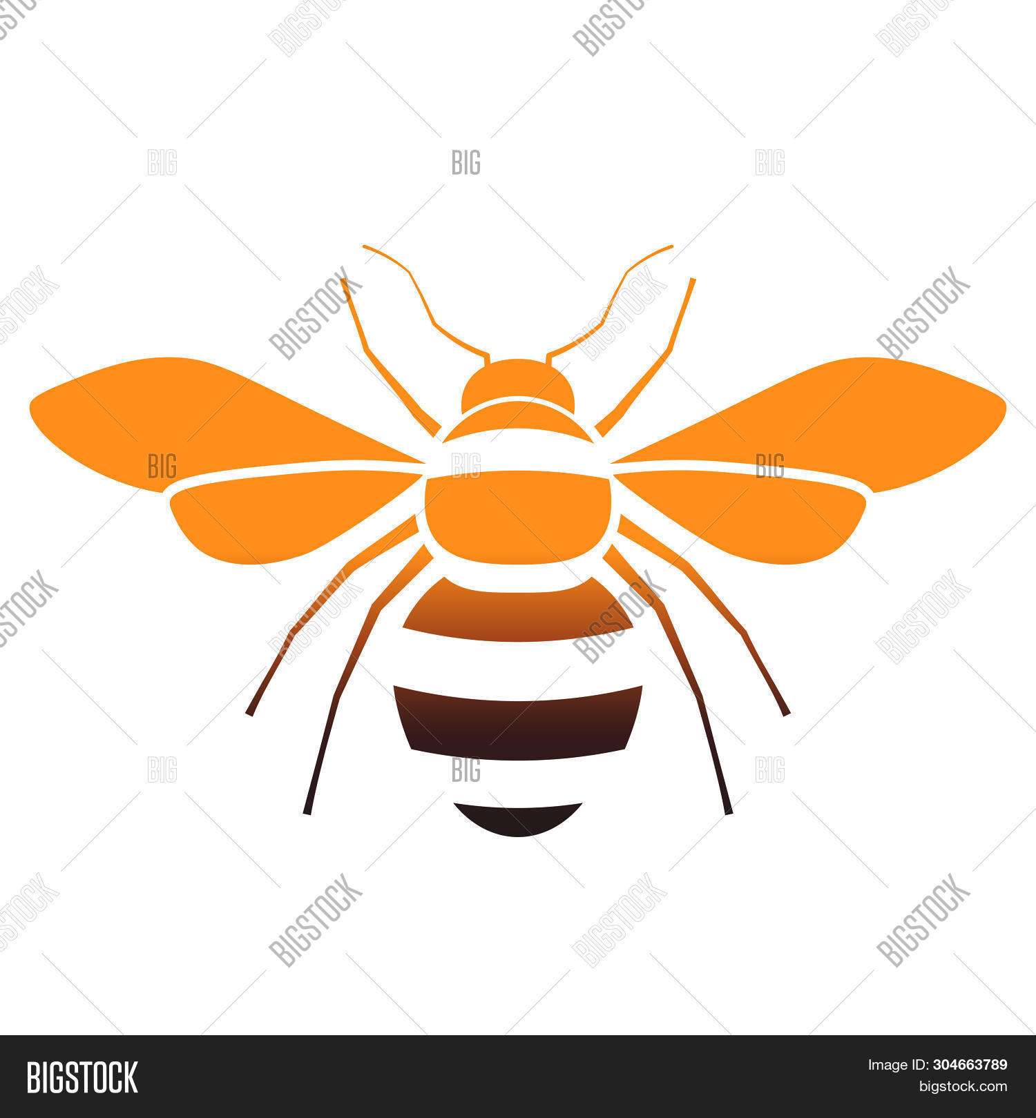 Bee Gradient Icon. Image & Photo (Free Trial) | Bigstock