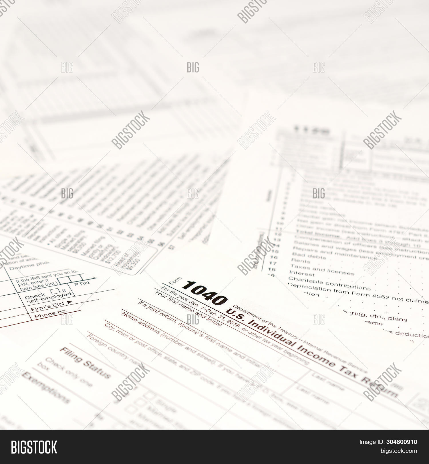 Blank Income Tax Forms Image & Photo (Free Trial) | Bigstock