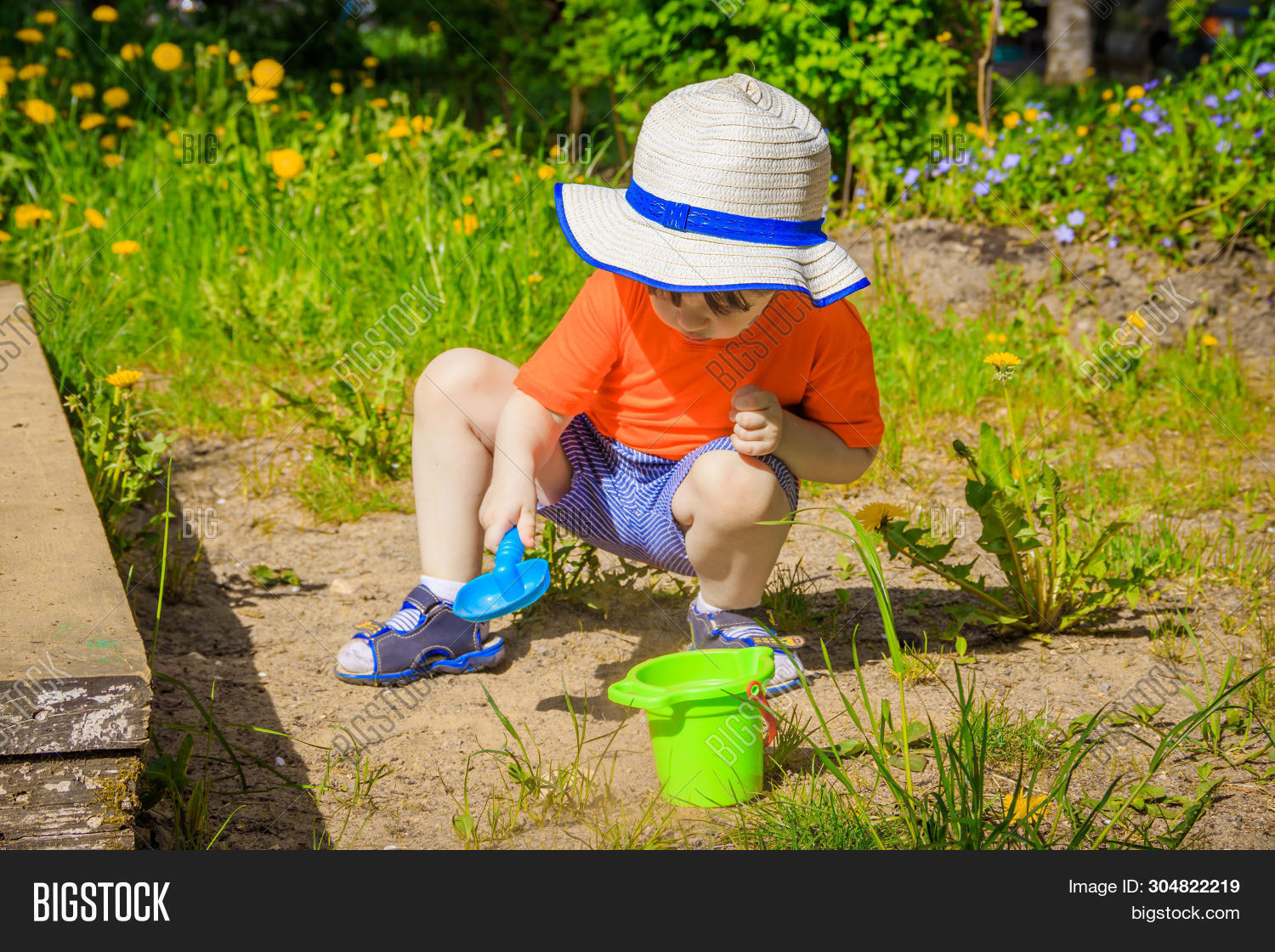 Boy Bucket Shovel Image & Photo (Free Trial) | Bigstock
