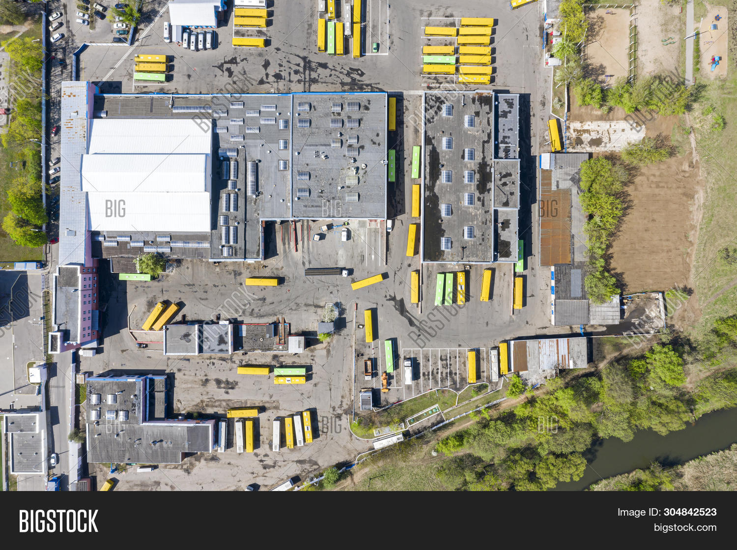 Bus Station Top View. Image & Photo (Free Trial) | Bigstock