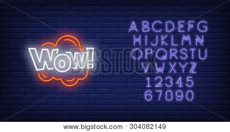 Neon Wow Sign. Vector & Photo (Free Trial) | Bigstock