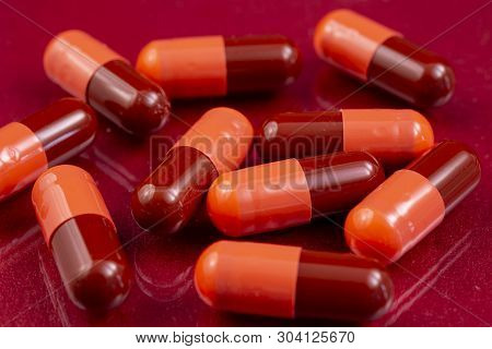 Red Capsules Isolated Image & Photo (Free Trial) | Bigstock