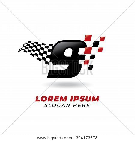 Number Nine 9 Racing Vector & Photo (Free Trial) | Bigstock